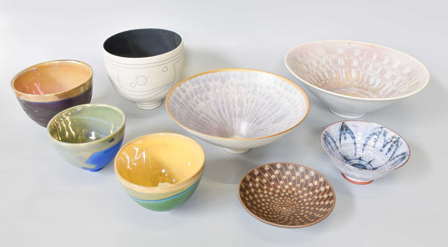 Lot 124 - A Collection of Studio Pottery Bowls,