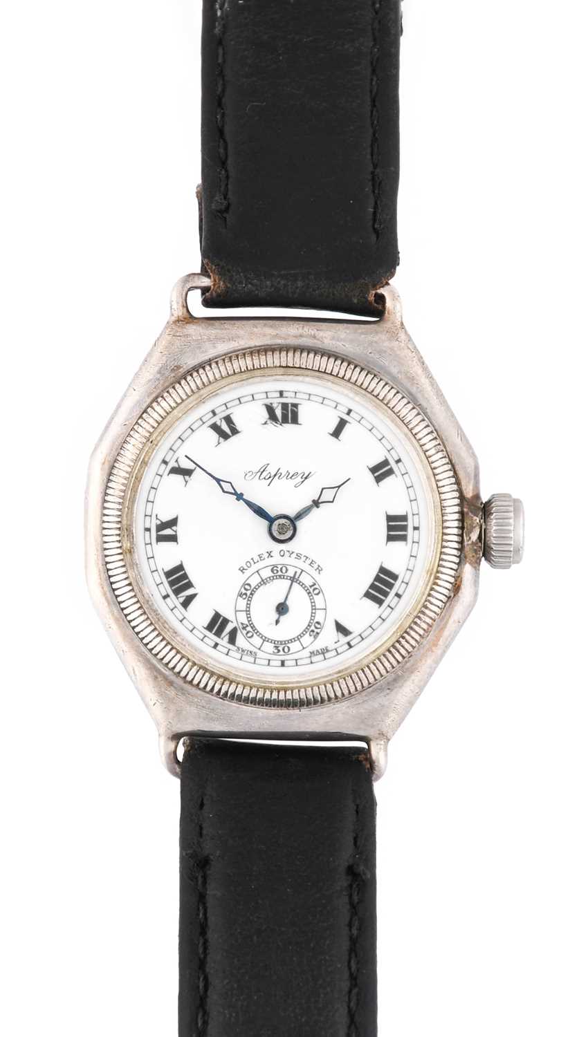 Lot 2440 - Rolex: A Silver Octagonal Shaped Oyster