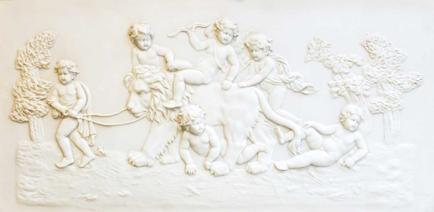 Lot 1136 - A Neo Classical Faux Marble Relief Scene of