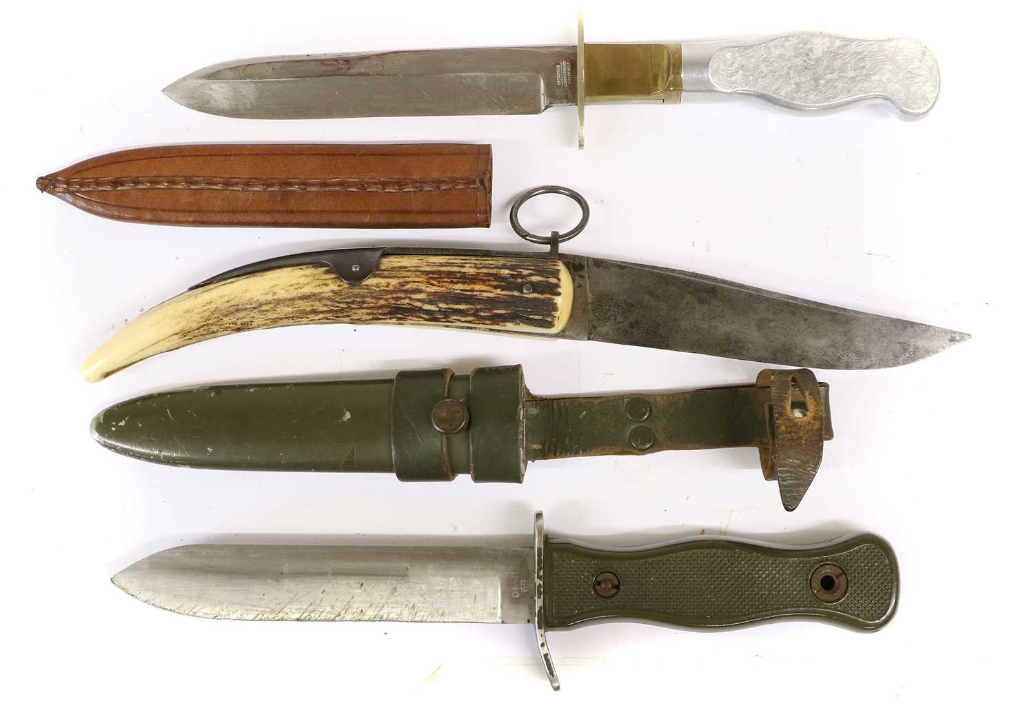 Lot 214 - A 19th Century Folding Hunting Knife, the