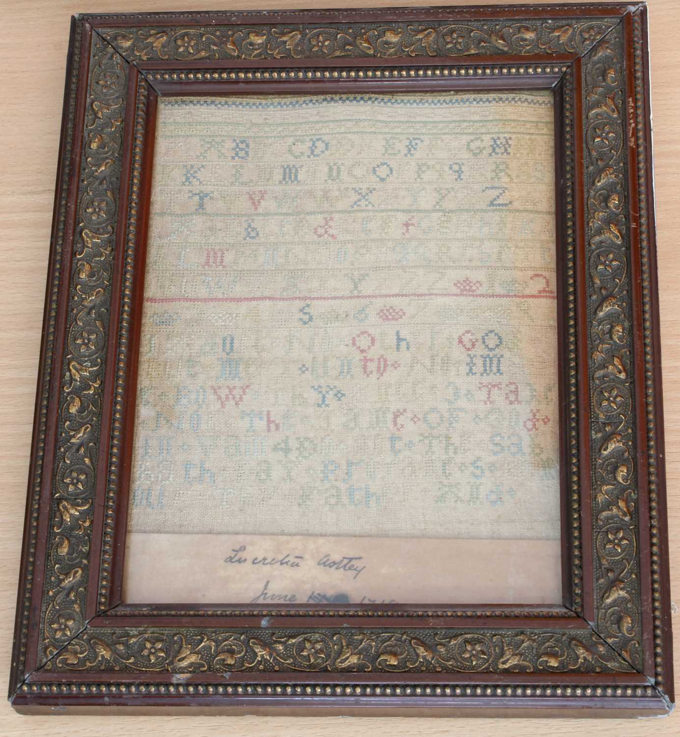 Lot 1274 - Late 18th Century Alphabet Sampler worked