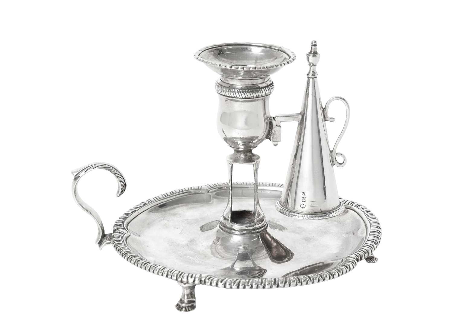 Lot 2010 - A George III Silver Chamber-Candlestick,