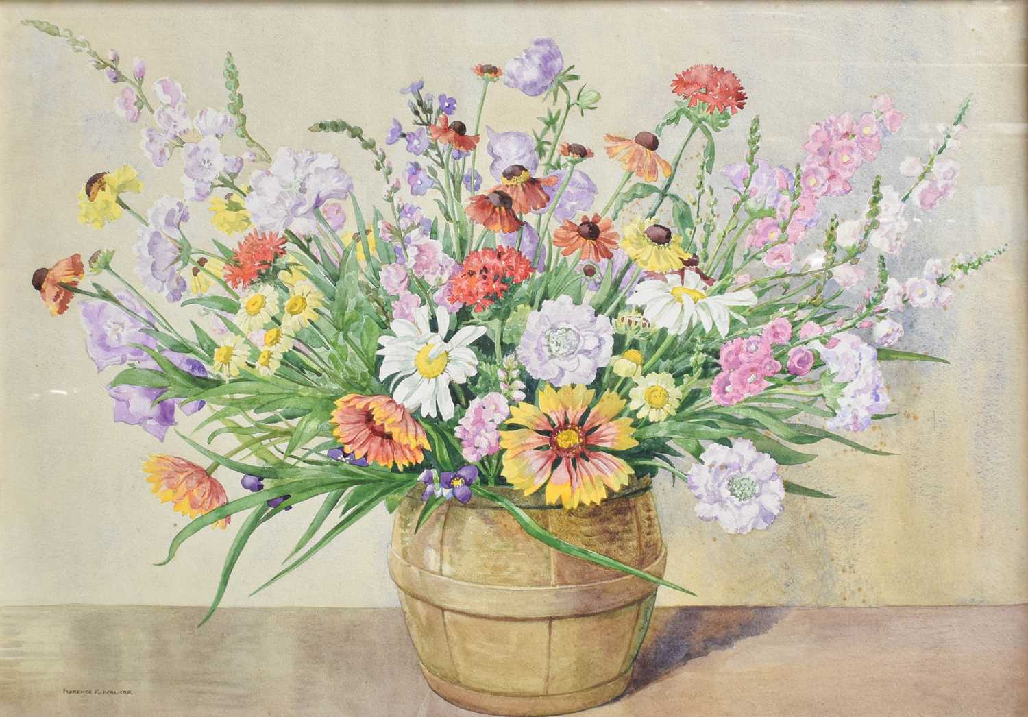 Lot 1039 - Florence R Walker (20th Century) Still life