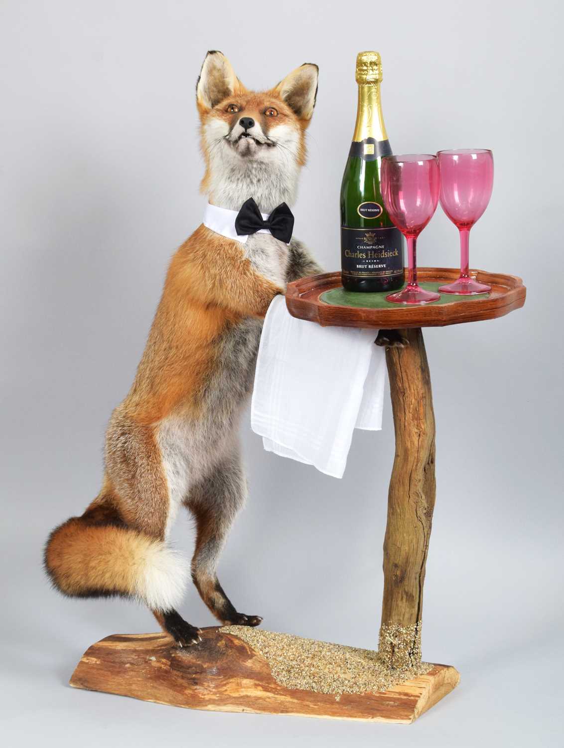 Anthropomorphic Taxidermy: A Red Fox Restaurant Waiter