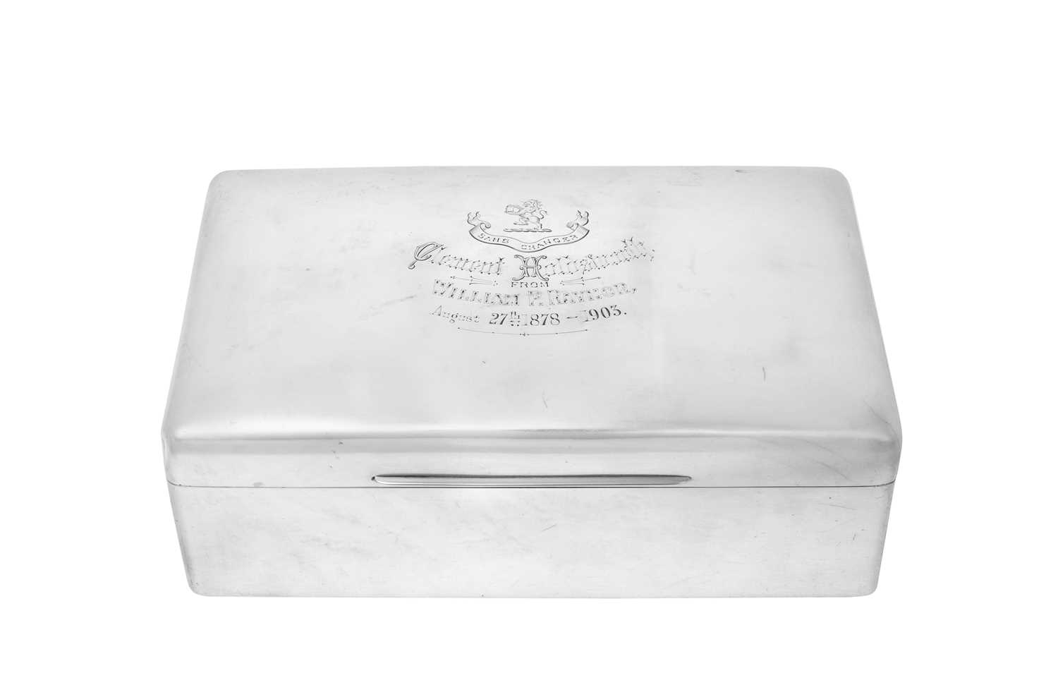 Lot 2103 - An Edward VII Silver Cigar-Box,