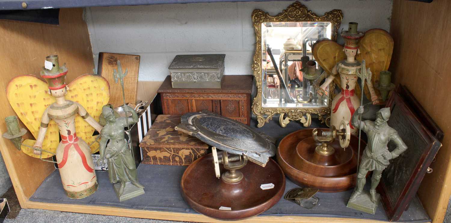 Lot 68 - A Shelf of Ornamental Items, including a pair