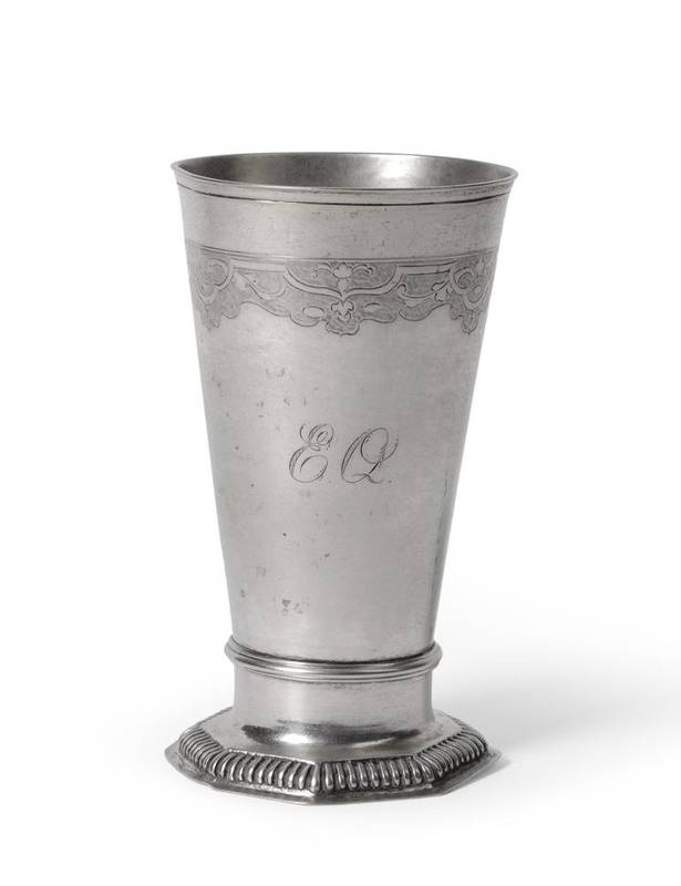 Lot 571 - An Early 18th Century German Silver Beaker,