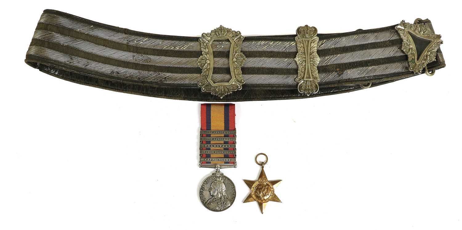 Lot 75 - A Queen's South Africa Medal 1899, with five