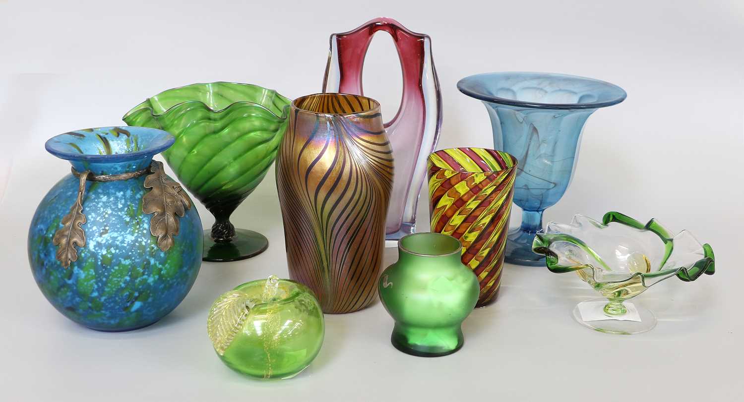 Lot 258 - A Glasform Iridescent Vase by John