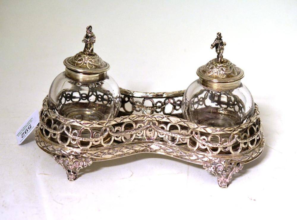 Lot 592 - A Victorian Silver Inkwell, Frederick