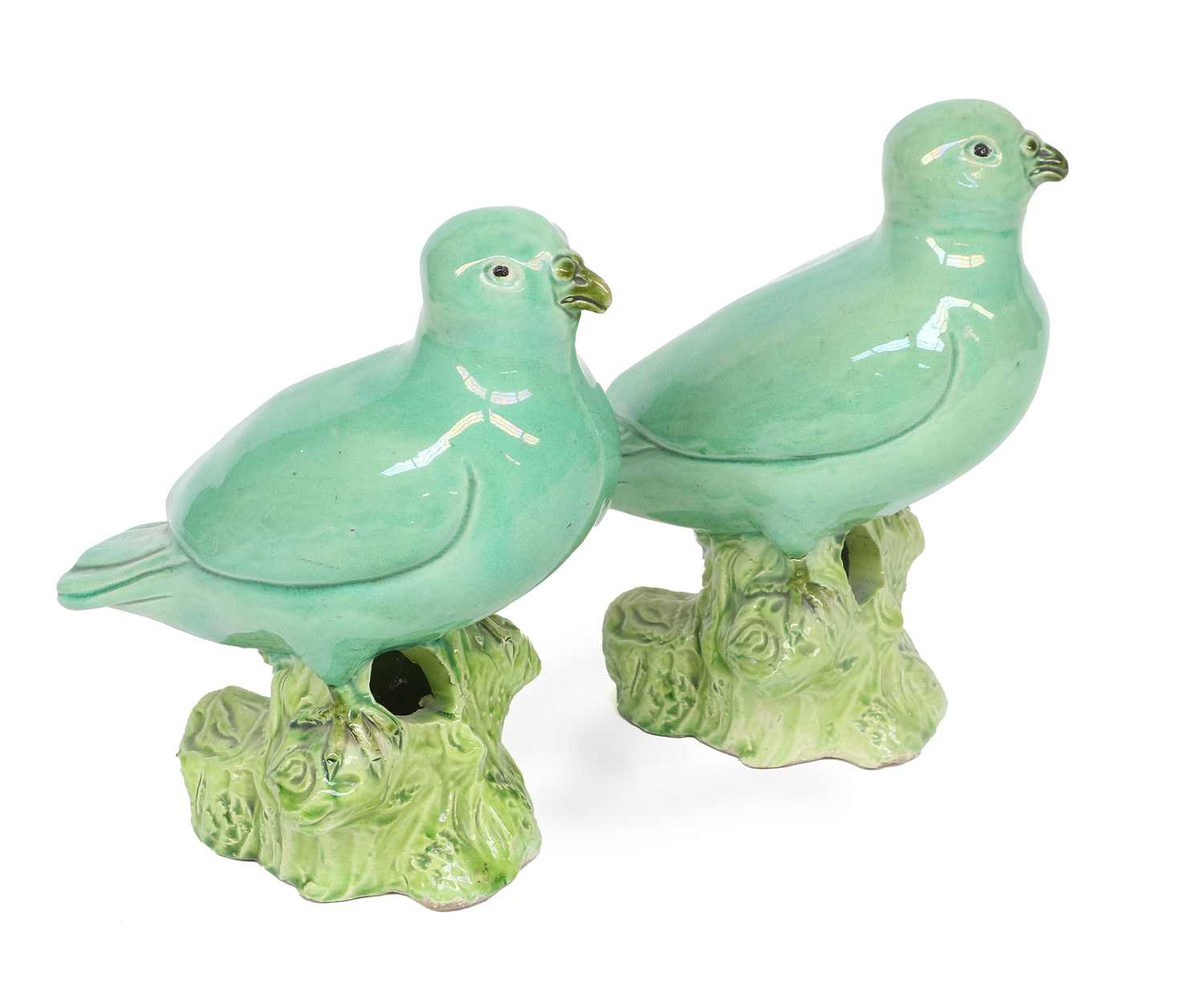Lot 105 - A Pair of Chinese Porcelain Doves, Kangxi