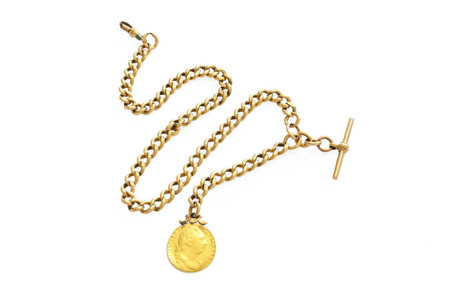 Lot 499 - A Curb Link Chain, each link stamped '18',