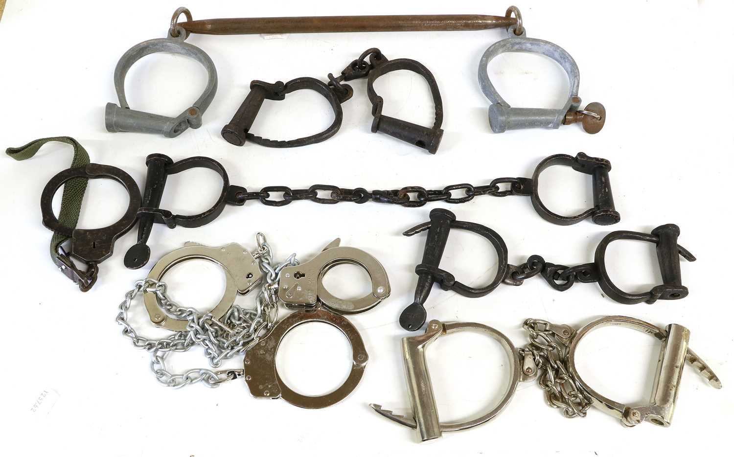Lot 134 - Three Pairs of Derby Style Handcuffs, in