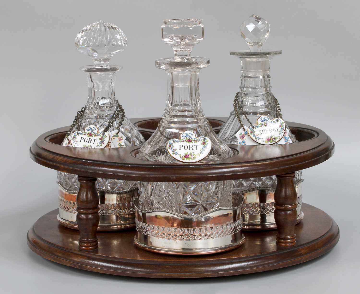 Lot 448 - A Mahogany Four-Division Decanter Stand,