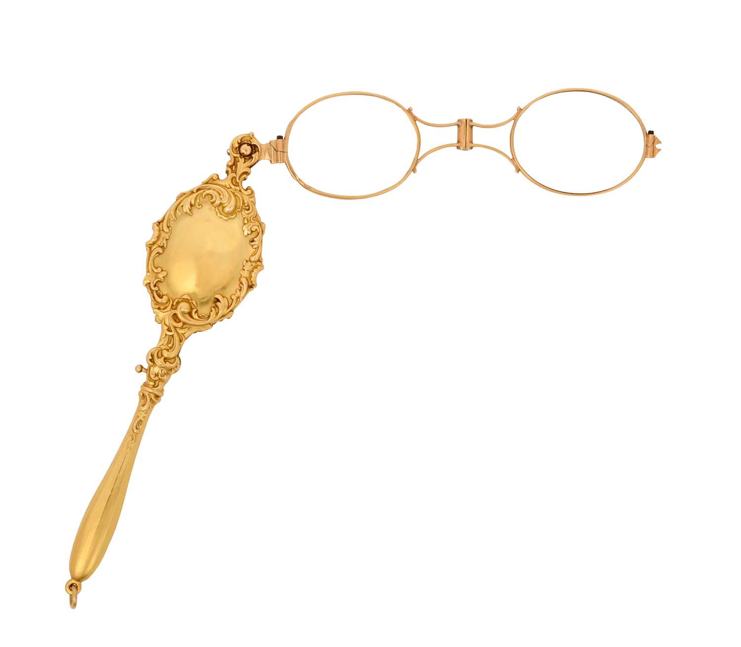 Lot 2250 - A Pair of Gold Lorgnettes,