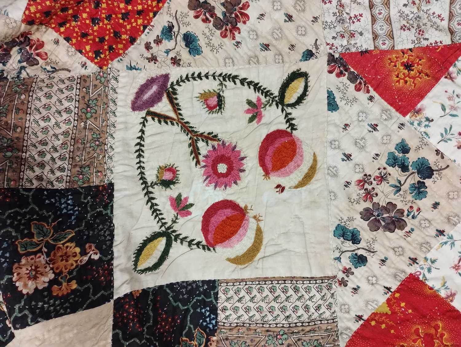 Lot 2067 - 19th Century Patchwork Quilt, with a