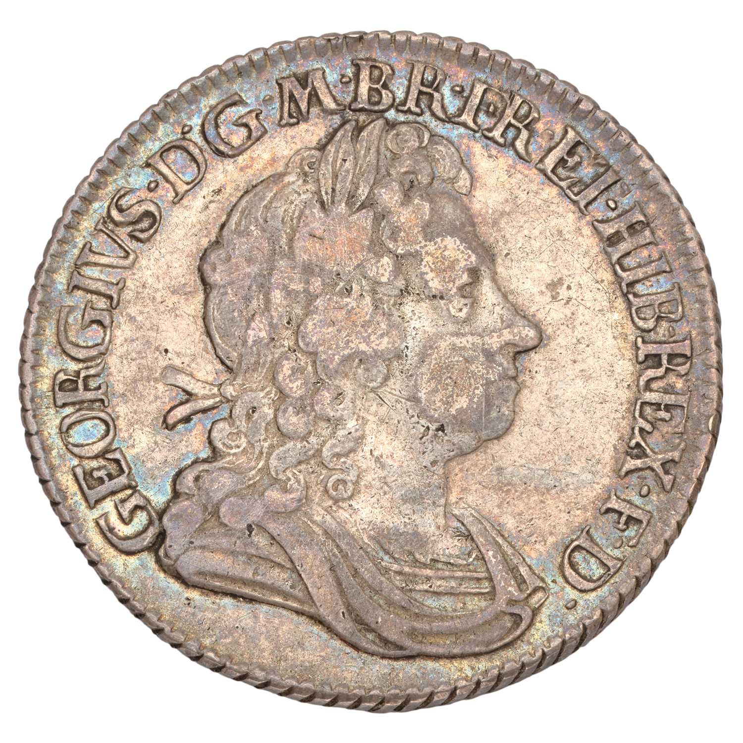 Lot 34 - George I, Shilling 1718, first bust, roses