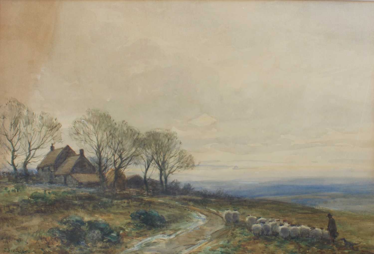 Lot 1004 - John Atkinson (1863-1924) A figure droving