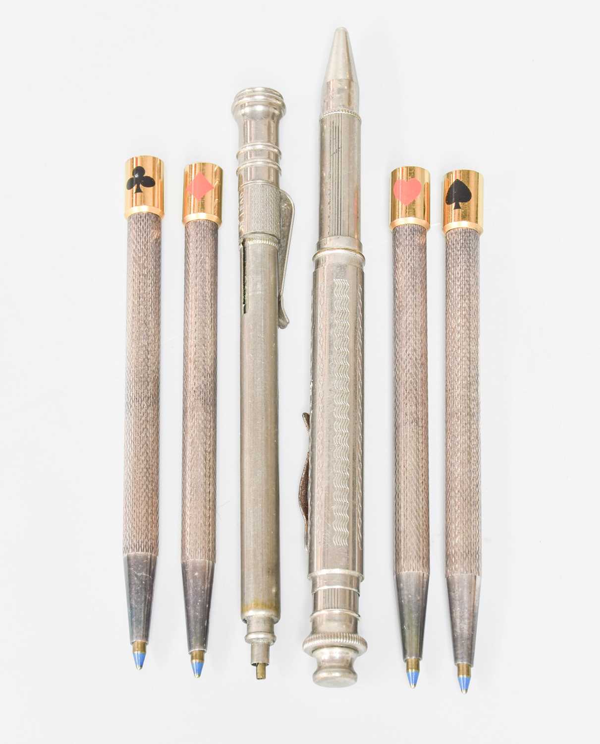 Lot 43 - Two Silver Plate Pencils, one engraved 'Fit