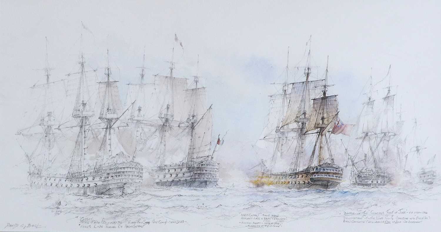 Lot 1045 - David C. Bell (British, b.1950) "Battle of