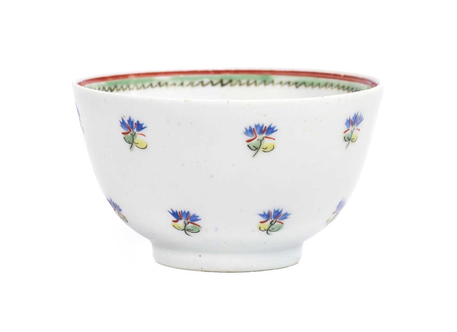 Lot 21 - A Lowestoft Porcelain Tea Bowl, dated "Jany