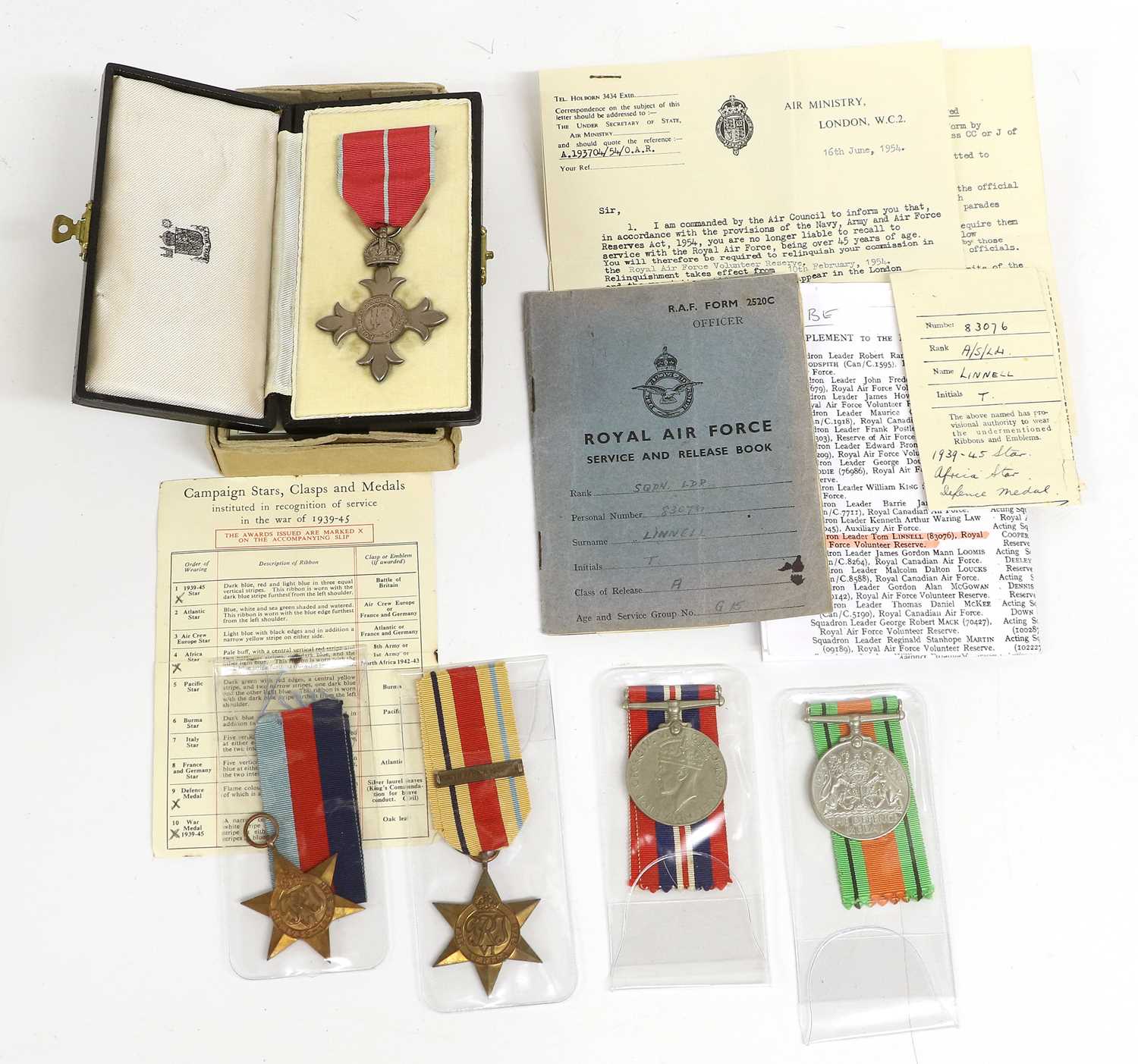 Lot 93 - A Second World War MBE Group of Five Medals,