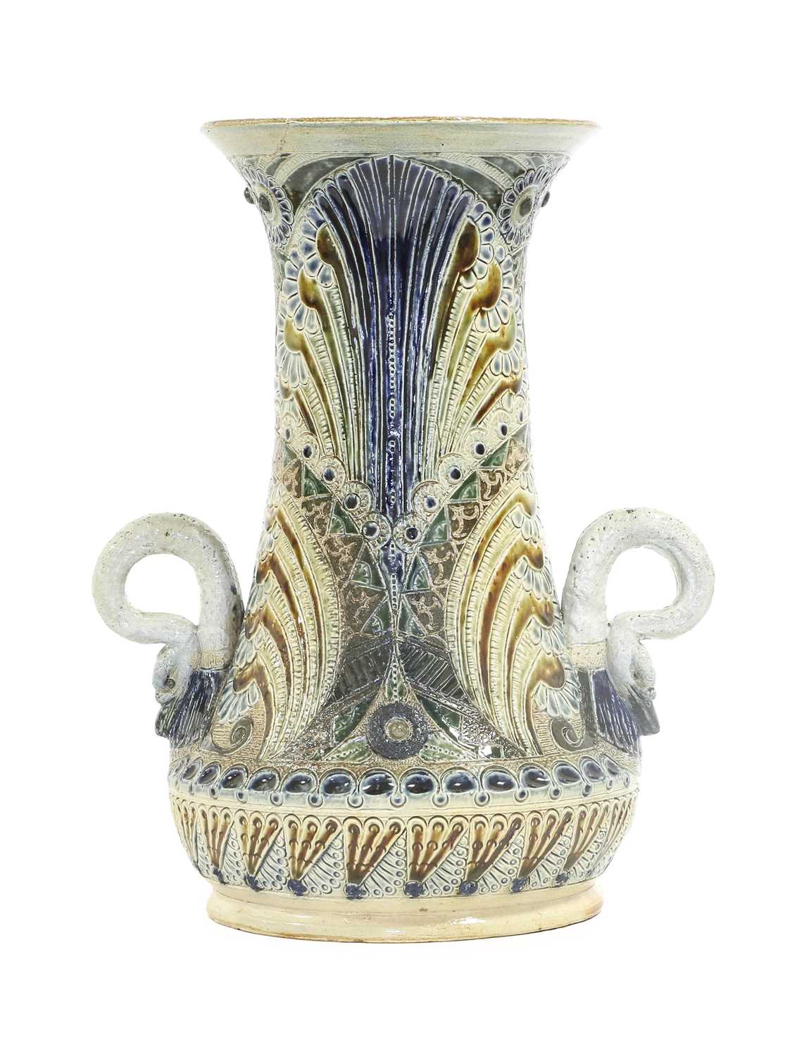 Lot 104 - A Martin Brothers Stoneware Vase, by Robert