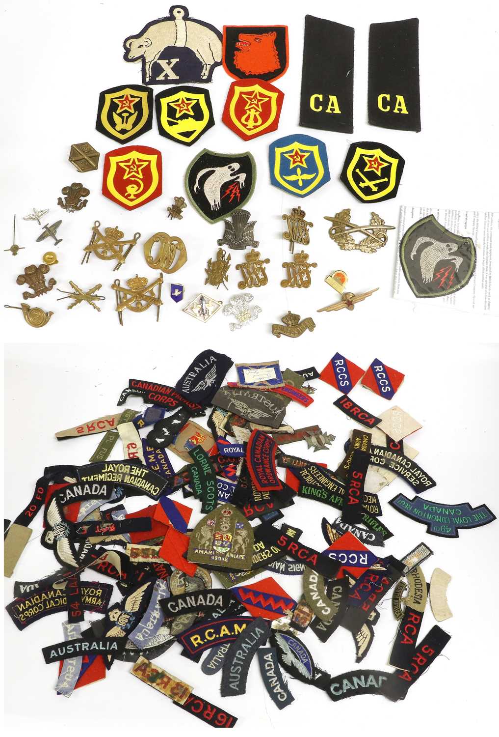 Lot 131 - A Quantity of British Colonial Metal Badges,