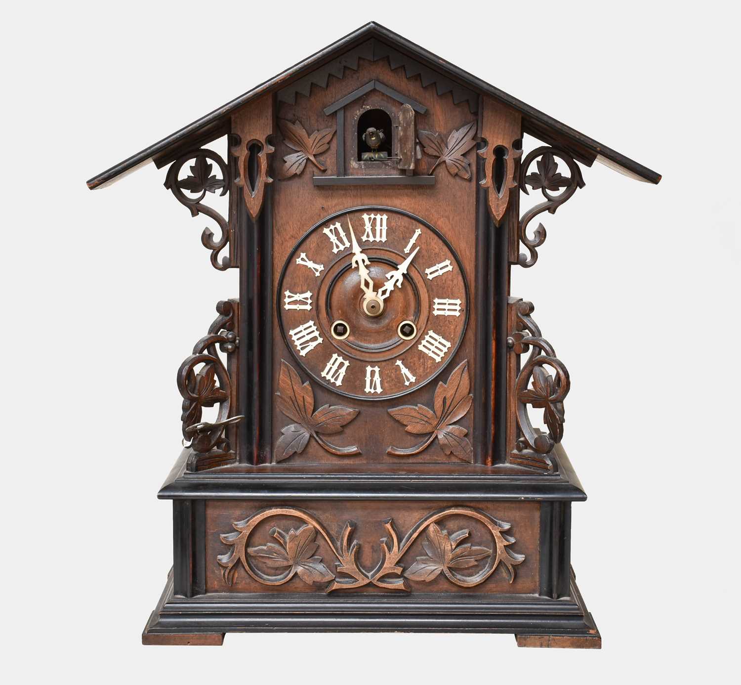 Lot 191 - A Cuckoo Table Clock, circa 1900, movement