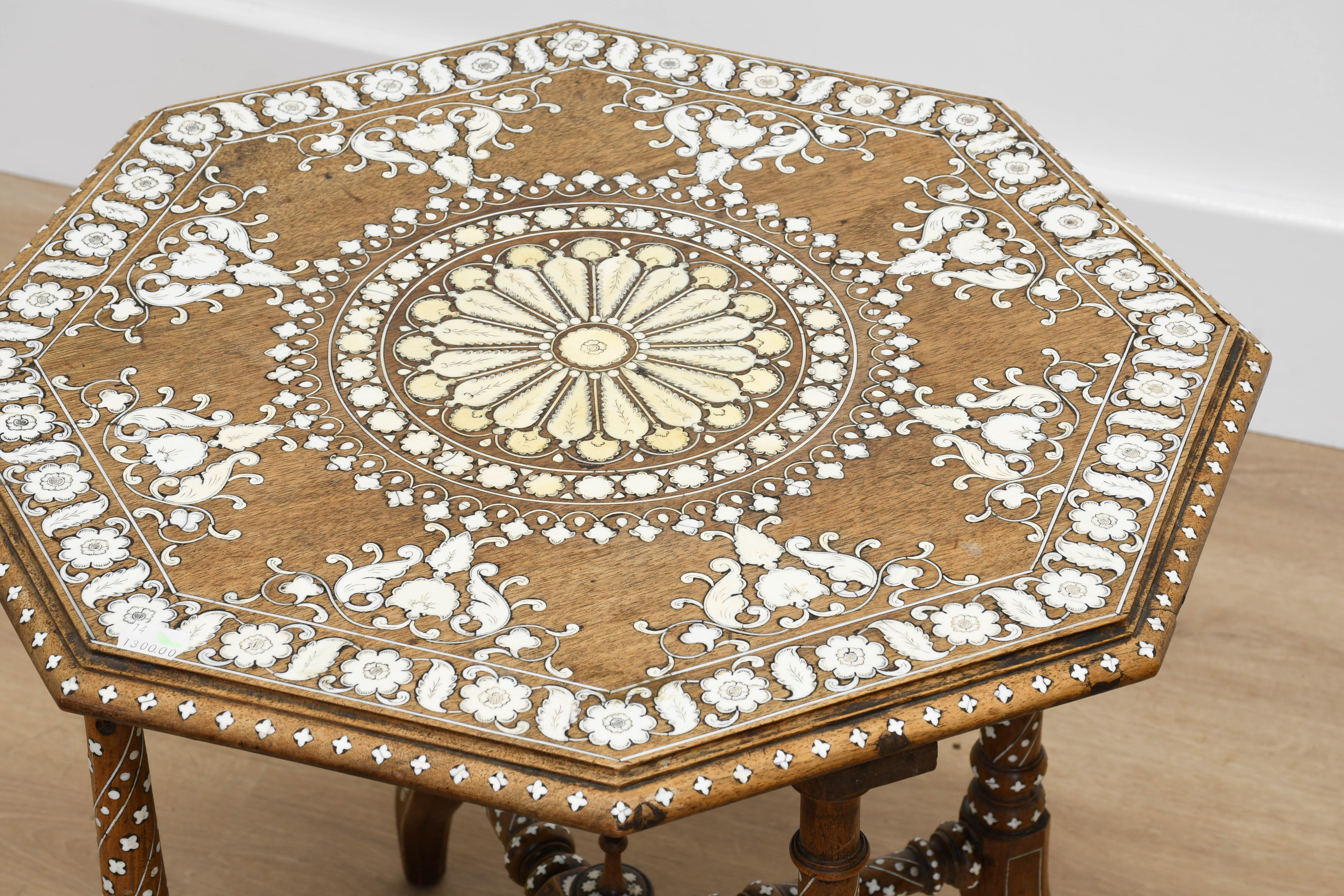 Lot 632 - An Anglo-Indian Rosewood and Bone-Inlaid