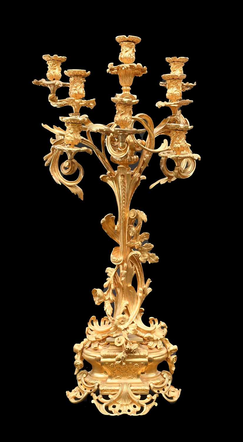 Lot 935 - A Pair of French Gilt-Metal Eight-Light