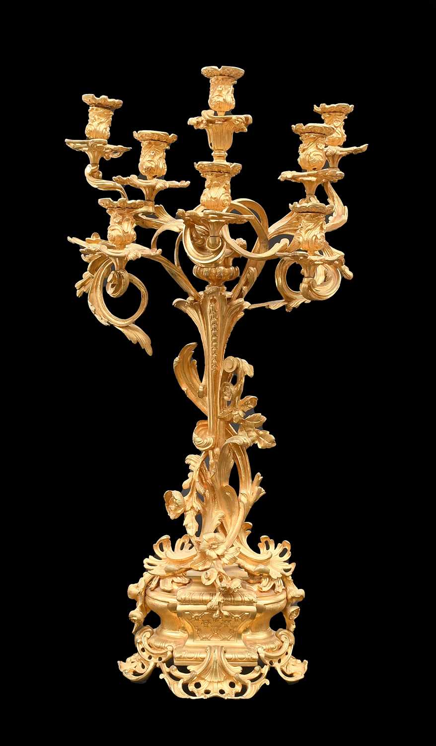 Lot 935 - A Pair of French Gilt-Metal Eight-Light