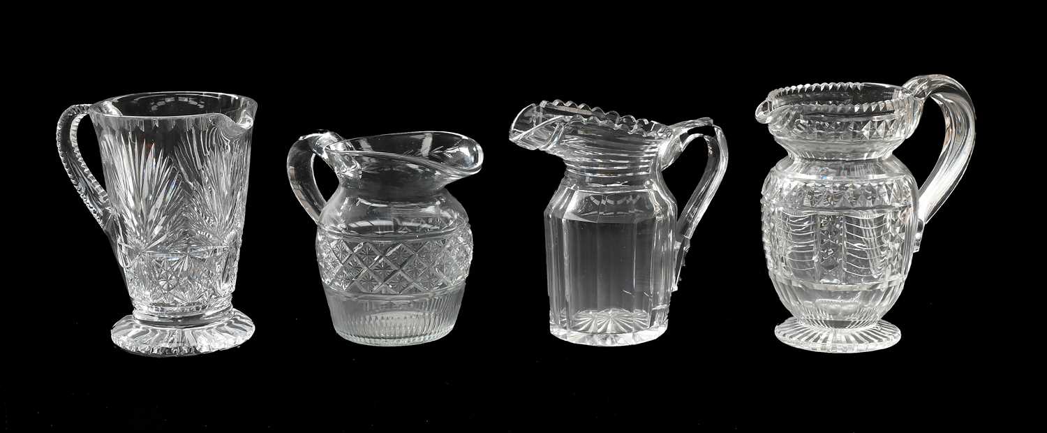 Lot 747 - An Anglo-Irish Glass Water Jug, circa 1800,