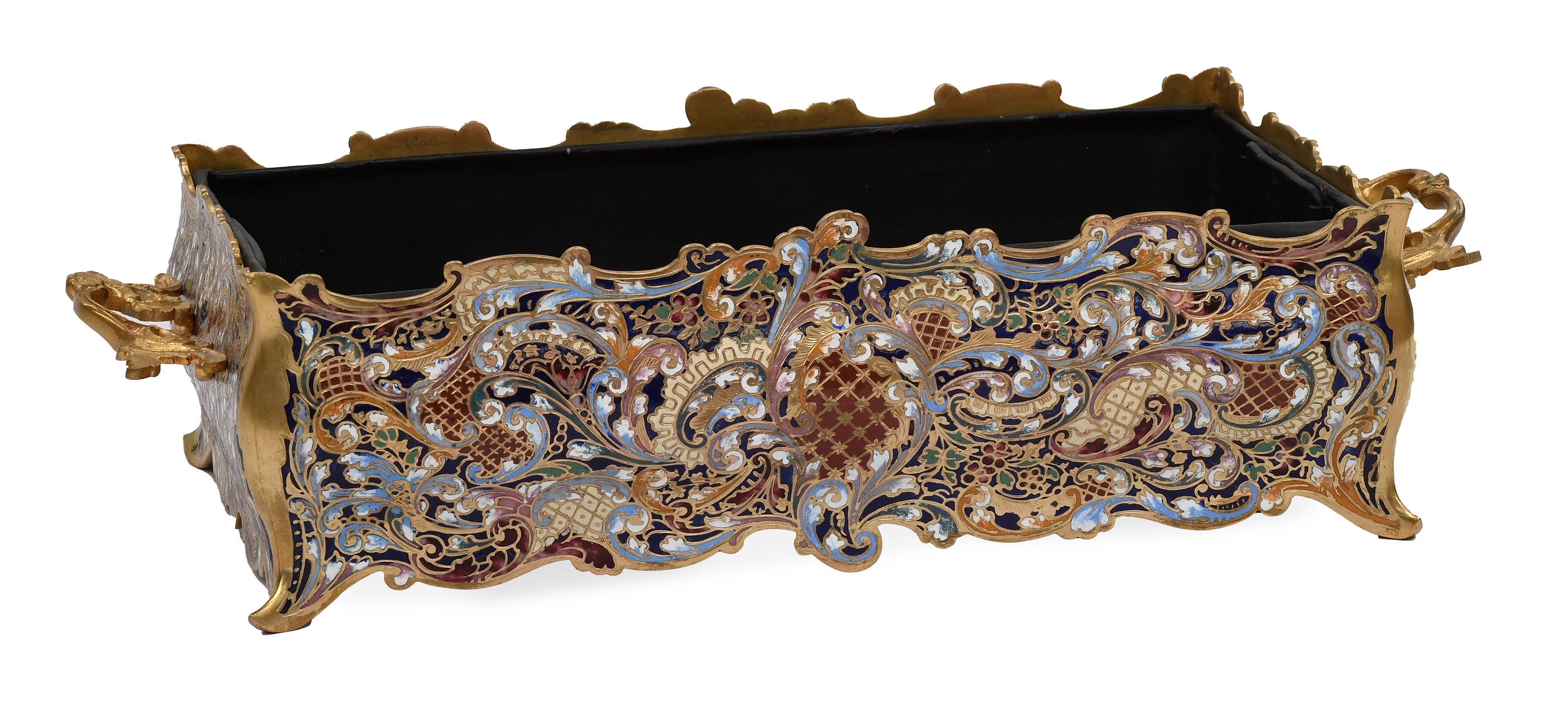 Lot 327 - A French Champlevé Enamel and Gilt-Brass