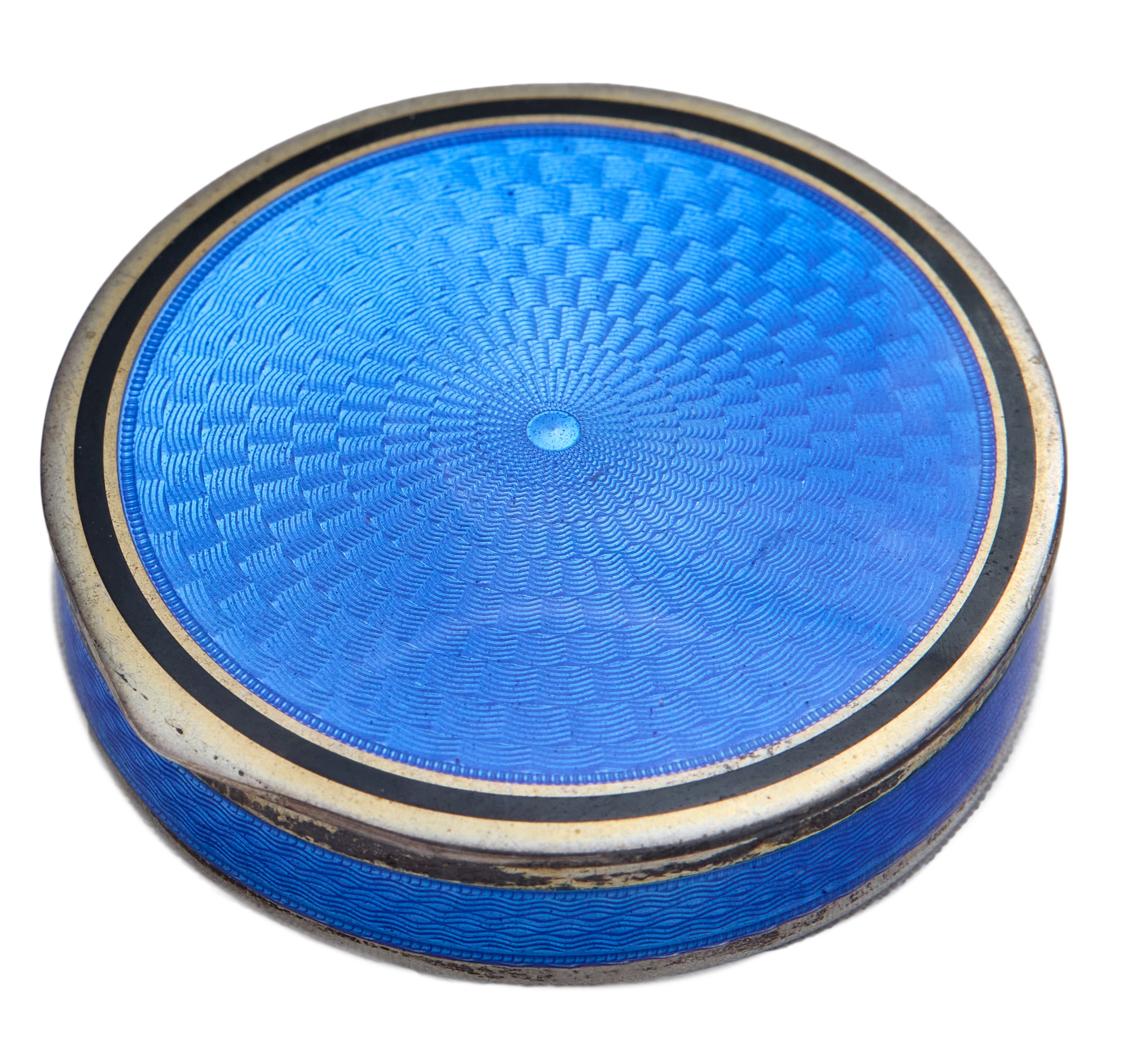 Lot 100 - A Cased French Silver-Gilt and Enamel Vanity-