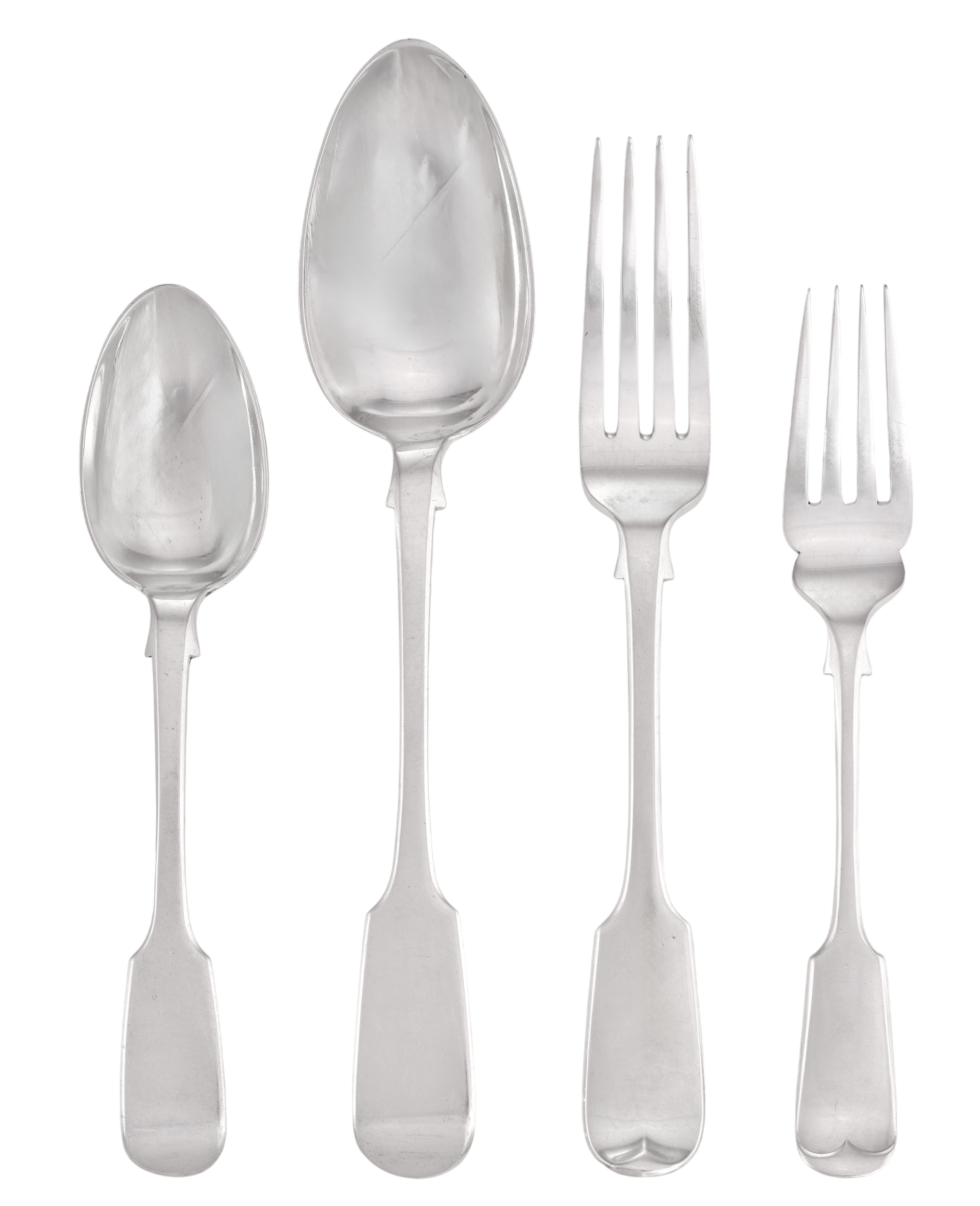 Lot 991 - A George III and Later Silver Table-Service,