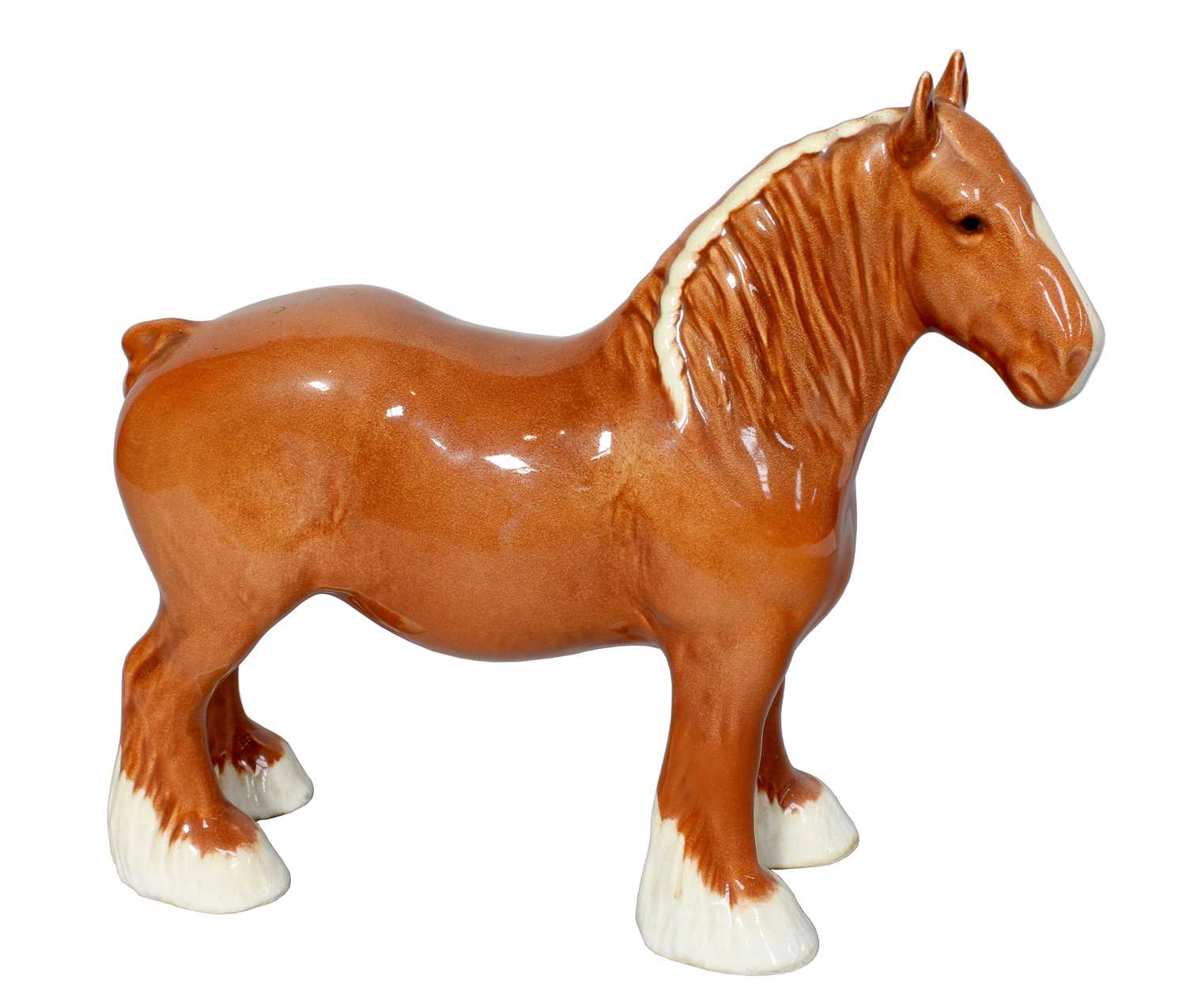 Lot 2200 - Beswick Shire Mare, model No. 818, chestnut