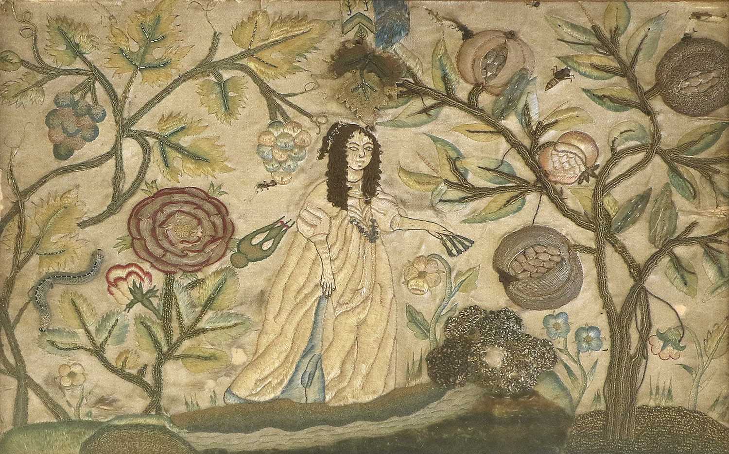 Lot 313 - A Mid 17th Century Stumpwork Picture,