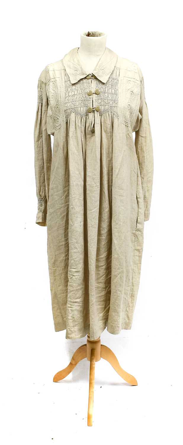 Lot 2163 - Early 20th Century Linen Farmers Smock,