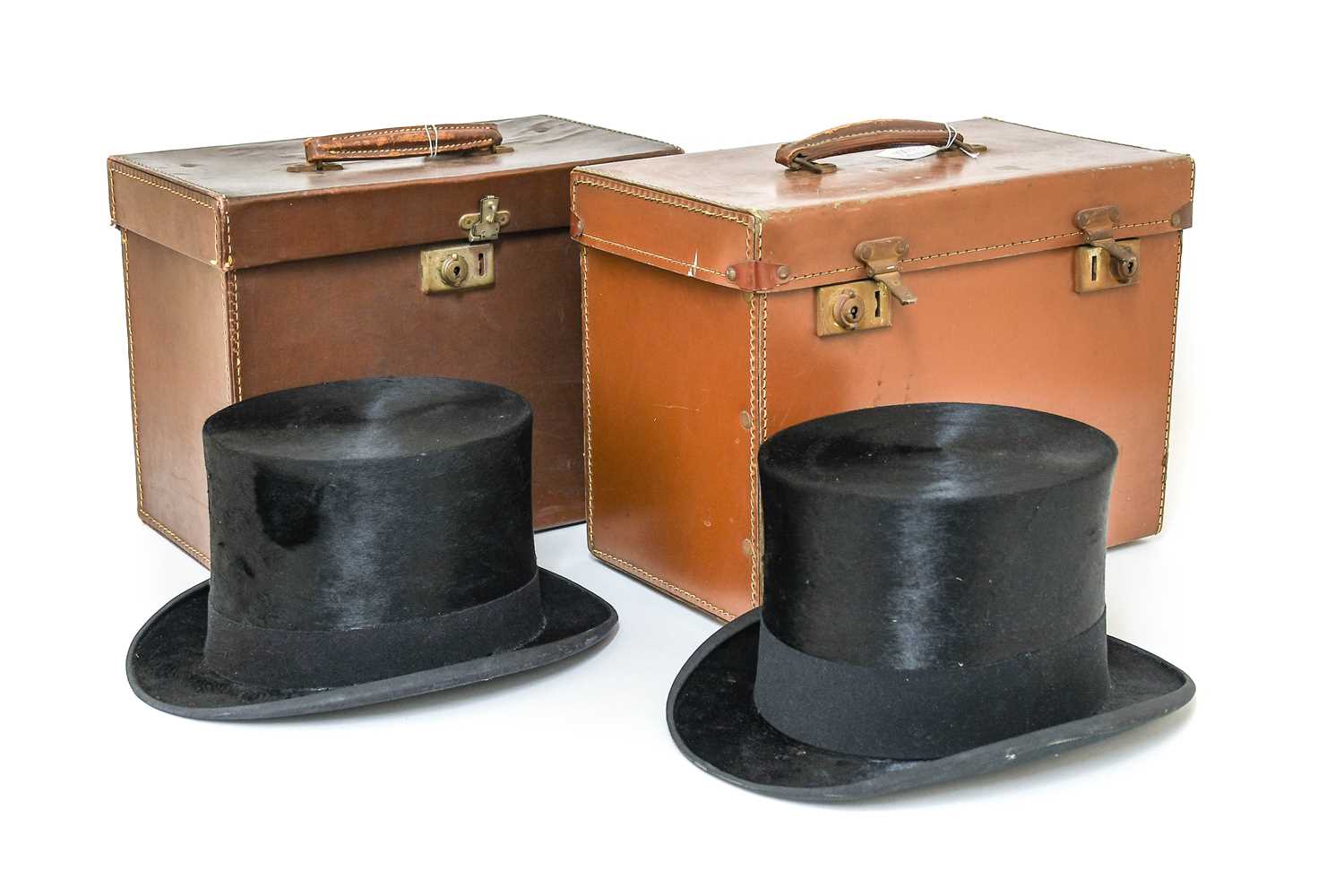 Lot 2022 - Bates Hatter, London Black Silk Top Hat in