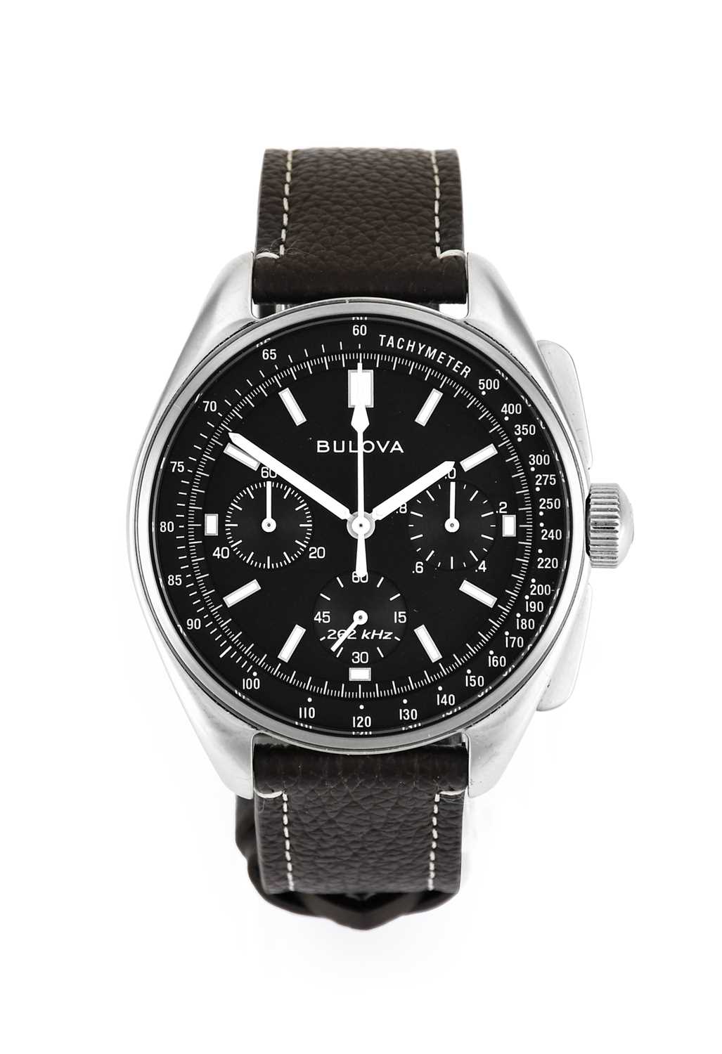 Lot 2136 - Bulova: A Stainless Steel Chronograph