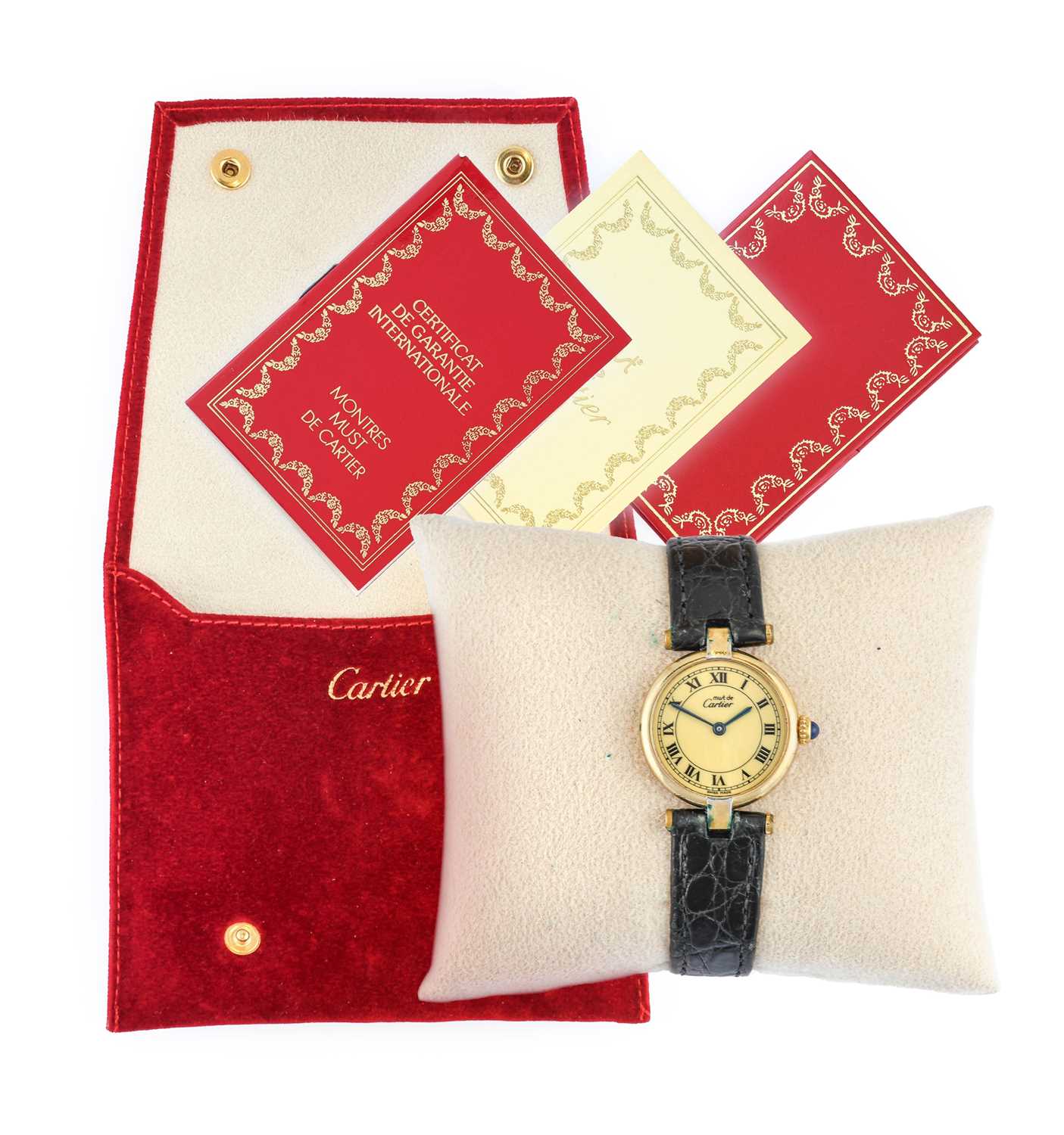 Lot 2139 - Must de Cartier: A Lady's Silver and Plated