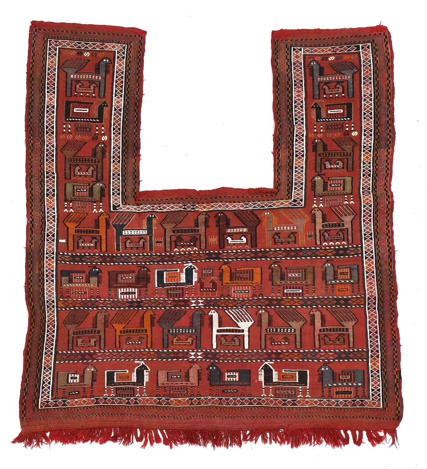 Lot 749 - Shahsavan Flatwoven Horse Cover Northwest