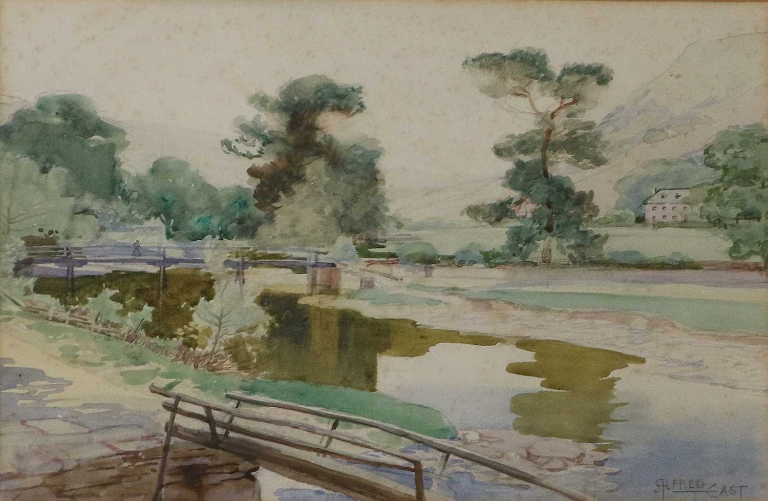 Lot 1038 - Sir Alfred East RA RBA (1844-1913) "In the