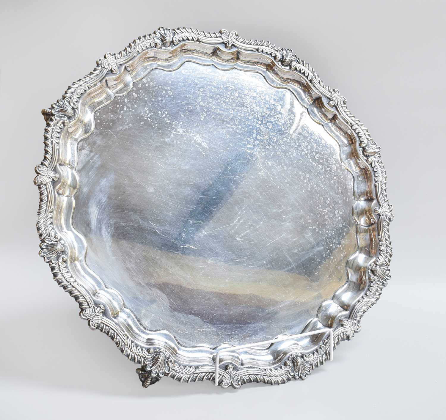 Lot 142 - A Silver Plate Salver, 20th Century,