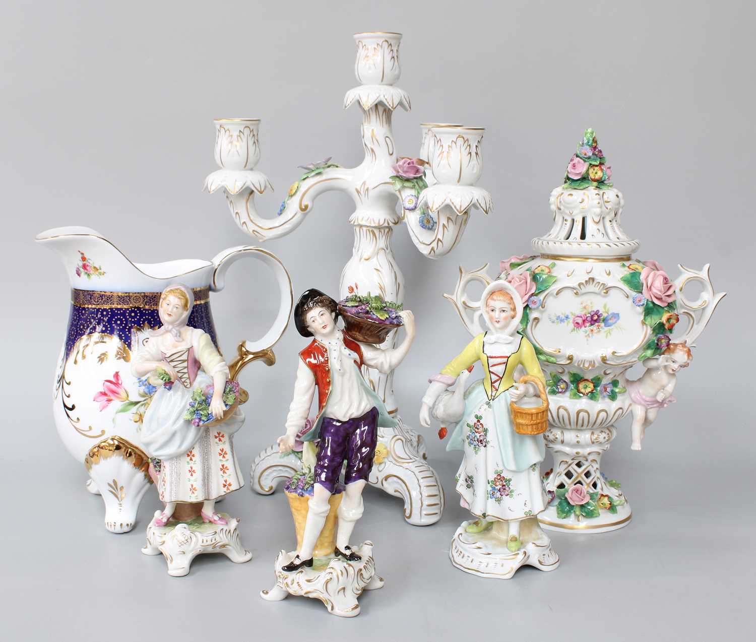 Lot 147 - A Group of Continential Porcelain Figures,