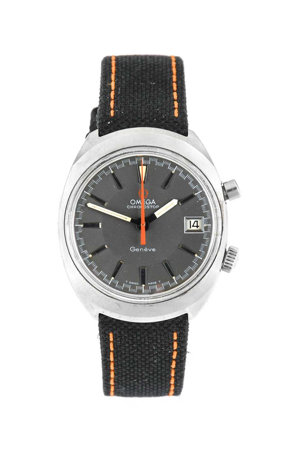 Lot 2142 - Omega: A Stainless Steel Calendar Single