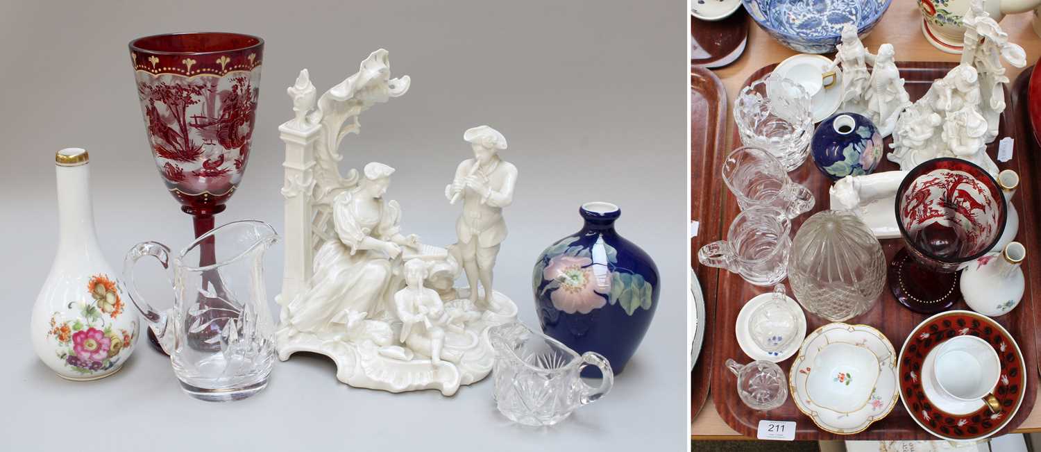 Lot 211 - Two Nymphenburg Porcelain White Glazed