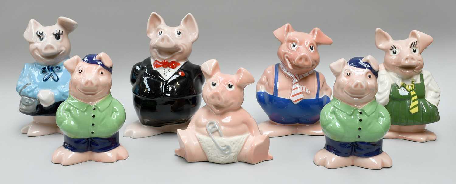 Lot 64 - A Collection of Wade Natwest Pig Money Boxes