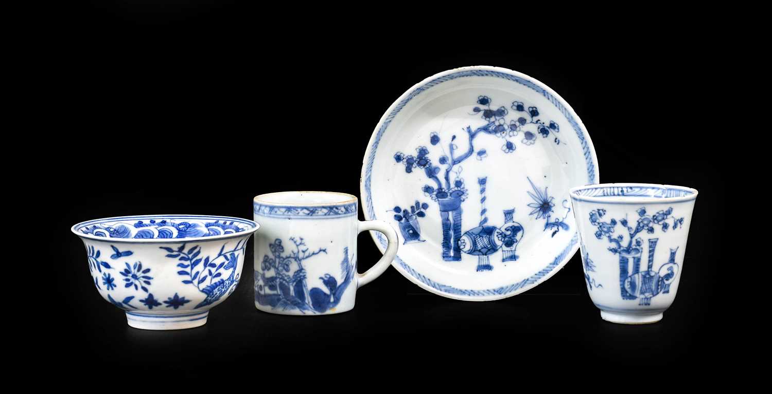 Lot 18 - A Chinese Porcelain Beaker and Saucer, 18th